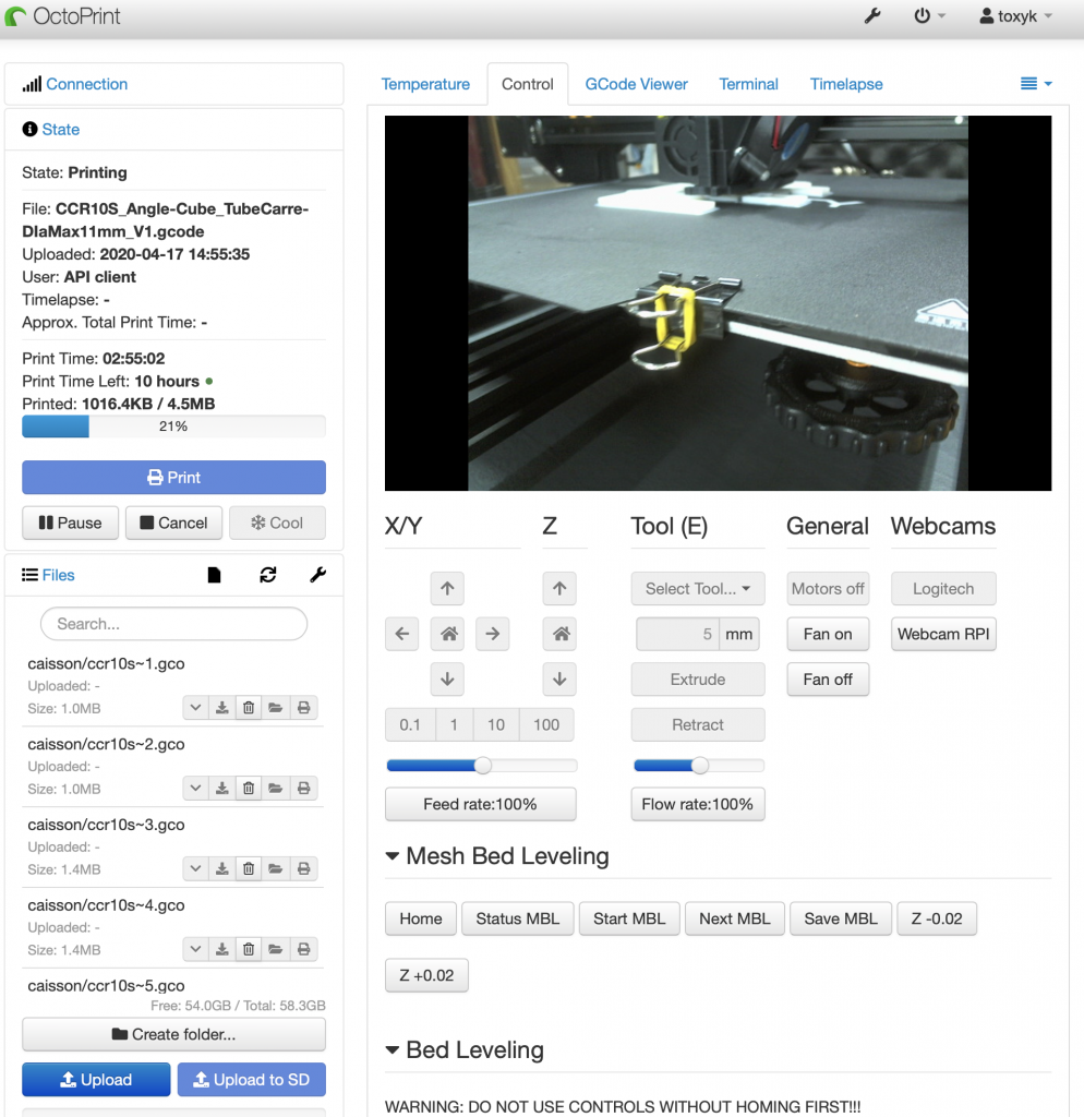 JJTRONICS » Blog Archive » Octoprint : Paramétrer plusieurs camera